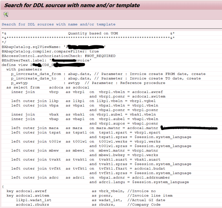 SDDLAR – ABAP CDS View – MP's S/4HANA